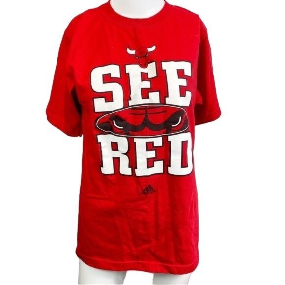 adidas | Shirts | Adidas See Red Chicago Bulls Tshirt Size Small | Poshmark